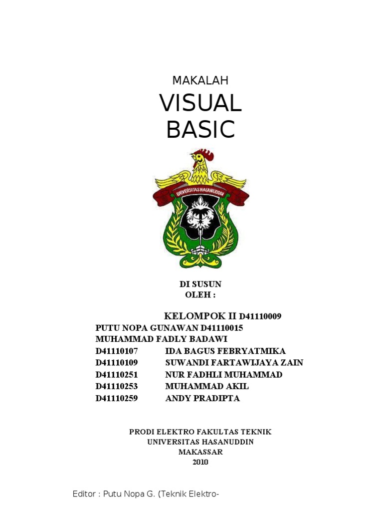 Makalah Visual Basic | PDF | Komputer