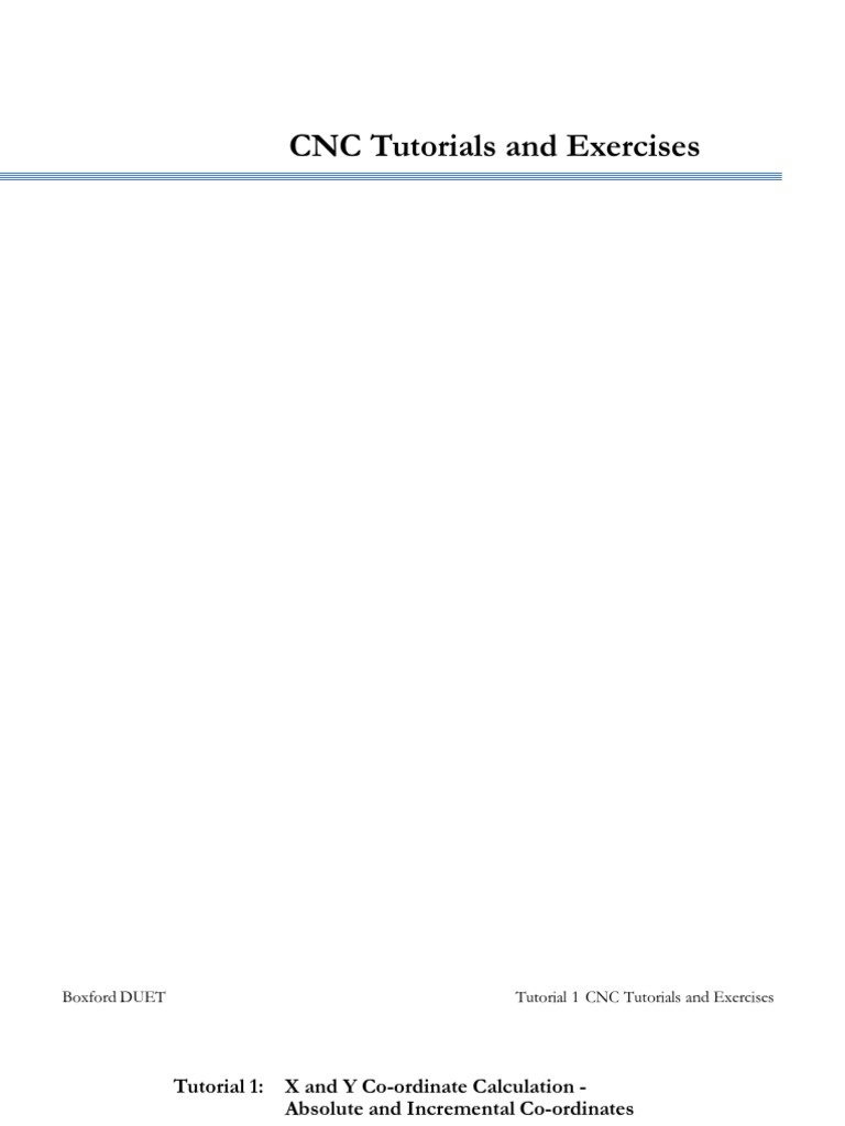 CNC Exercises | Download Free PDF | Numerical Control | Drilling