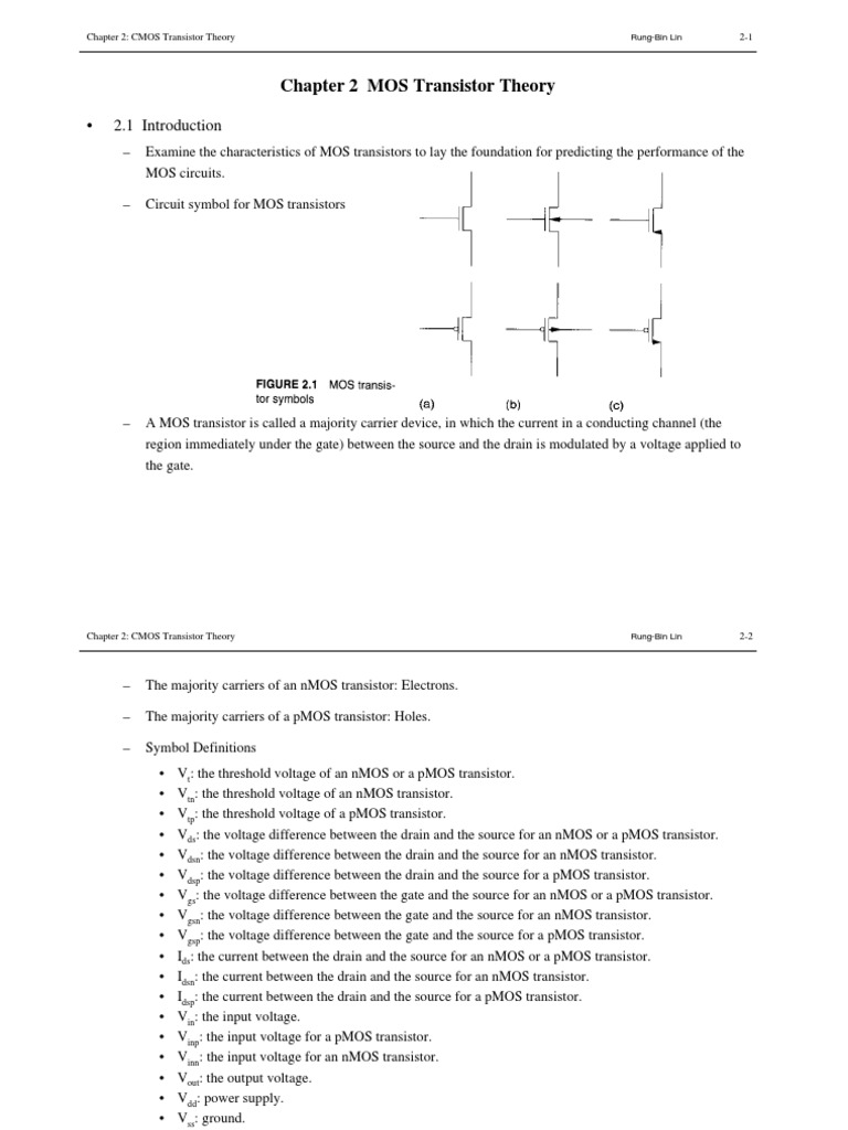 MOS Device Equations | Field Effect Transistor | Mosfet | Free 30-day ...