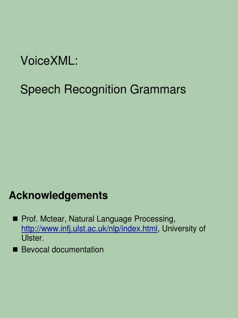 Speech Recognition Grammars Pdf Boolean Data Type Xml 