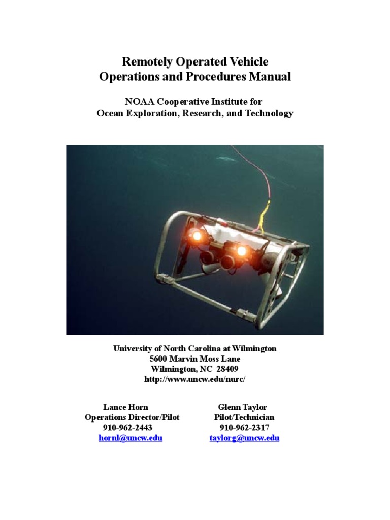 Rov Operations Manual | PDF