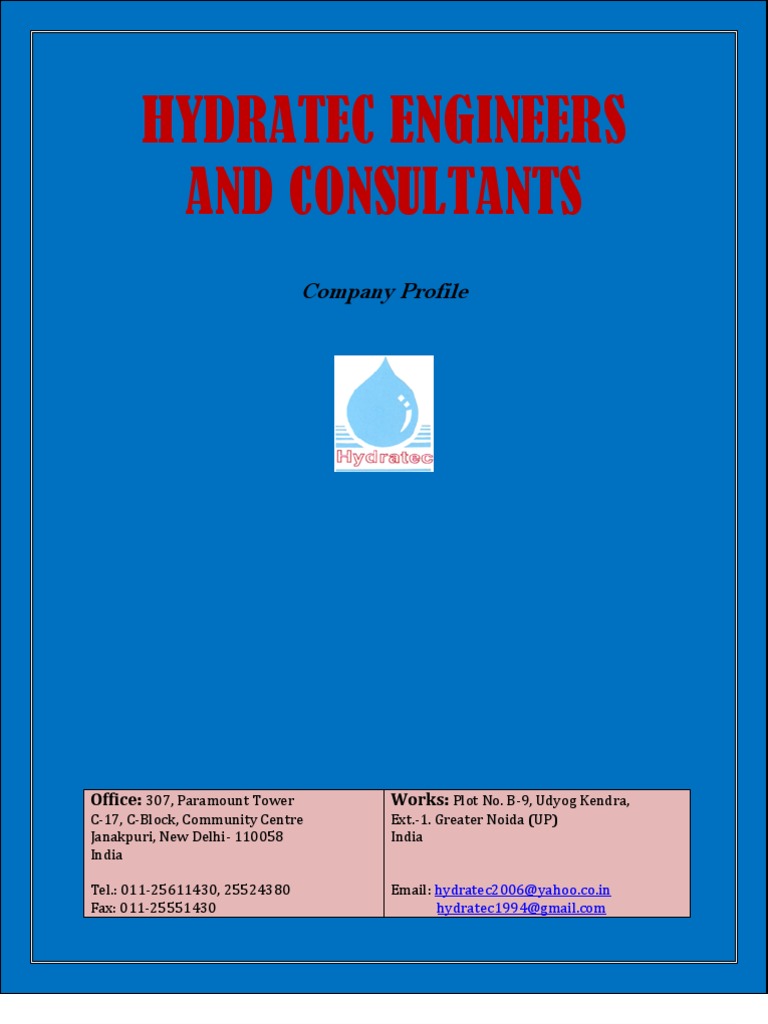 Hydratec - Company Profile PDF | PDF | Sewage Treatment | Water Treatment