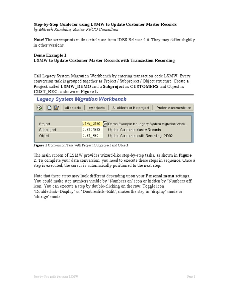LSMW Step by Step | PDF