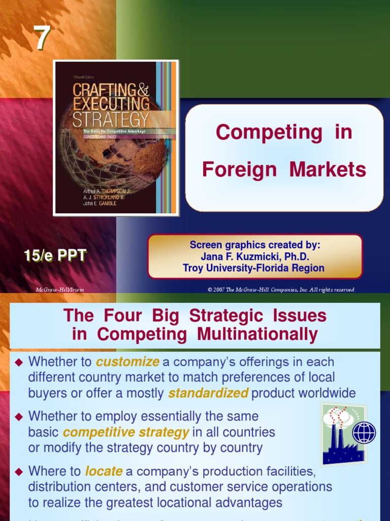 Strategic Considerations for Competing in Foreign Markets ...