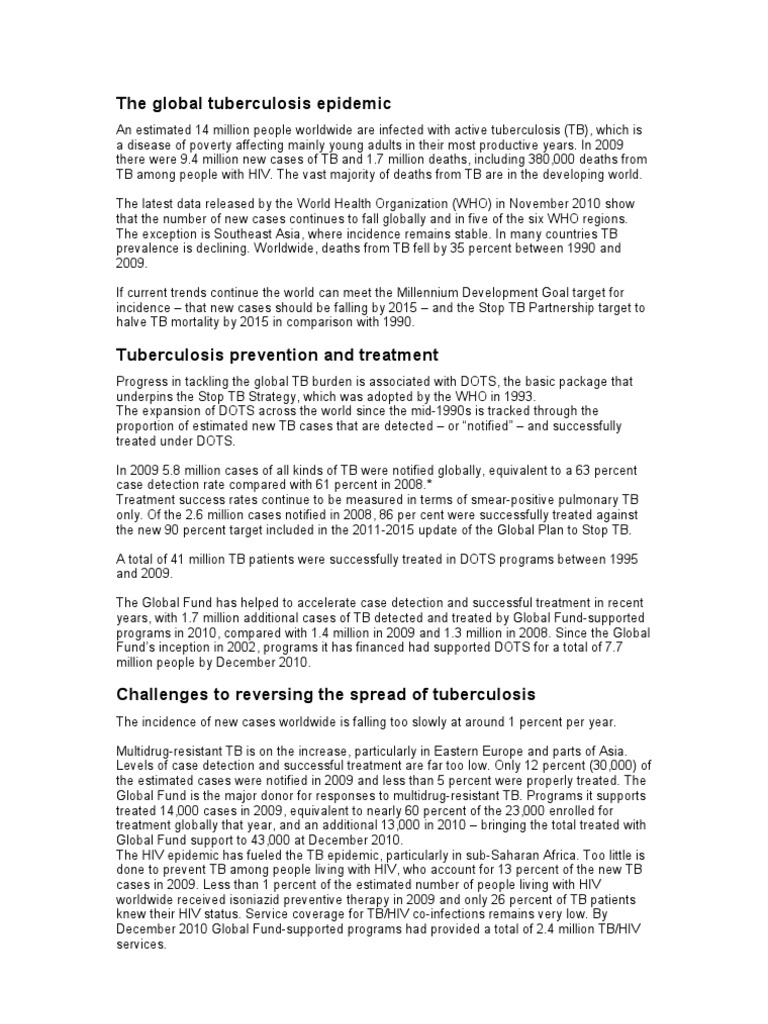 Tuberculosis | PDF | Tuberculosis | Medical Humanities