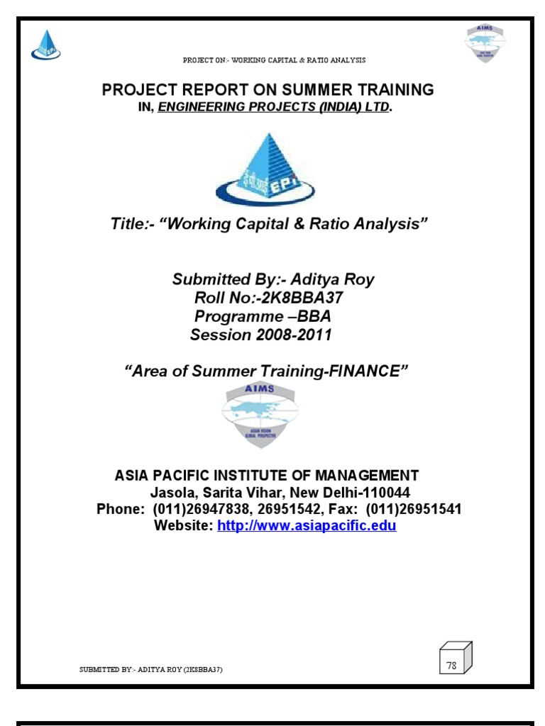 Engineering Projects (India) LTD | PDF | Working Capital | Dividend