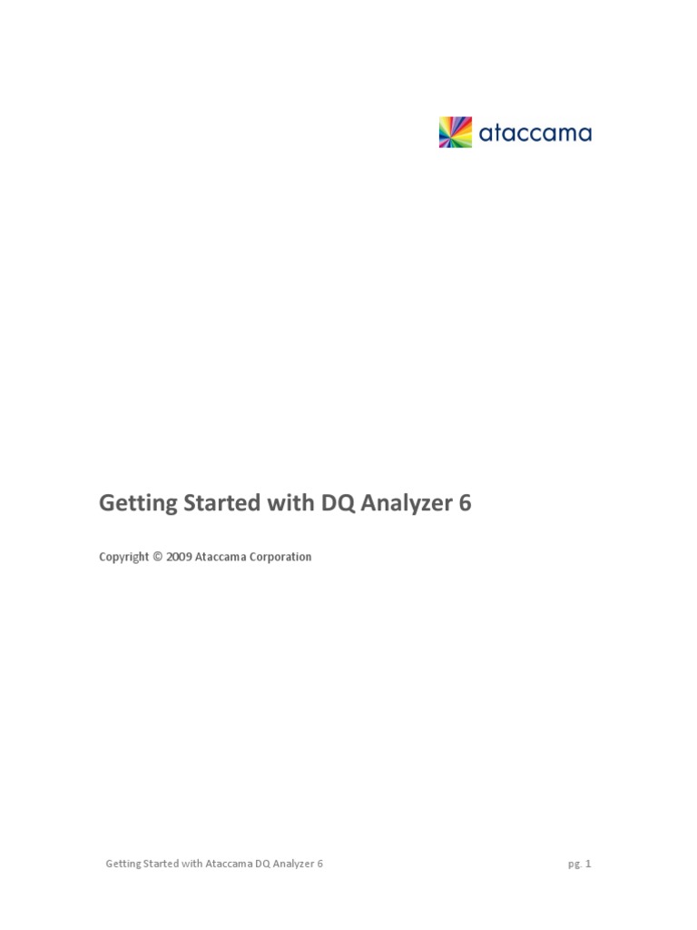 Getting Started With Ataccama DQ Analyzer 6 Pg. 1 | PDF | Regular Expression | Metadata