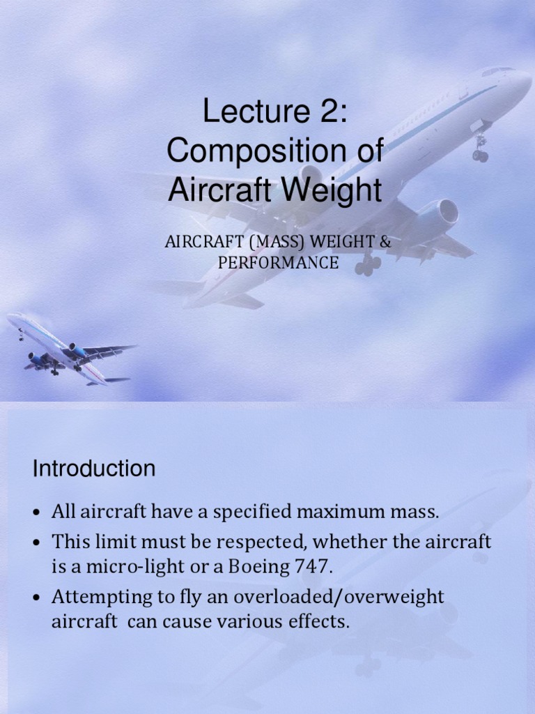 Aircraft Weight & Performance Guide | PDF | Payload | Takeoff