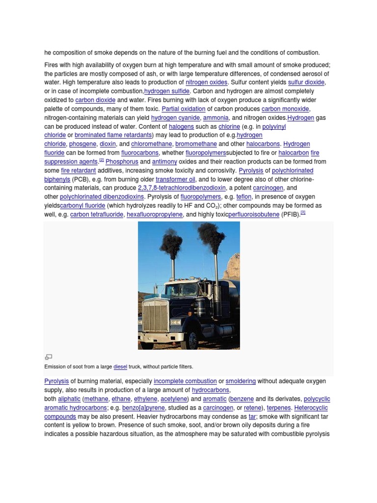 Diesel Smoke Composition and Effects | PDF | Smoke | Combustion