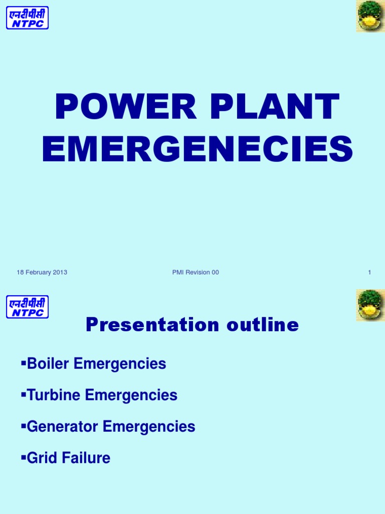 Power Plant Emergencies: Causes and Responses for Boiler, Turbine ...