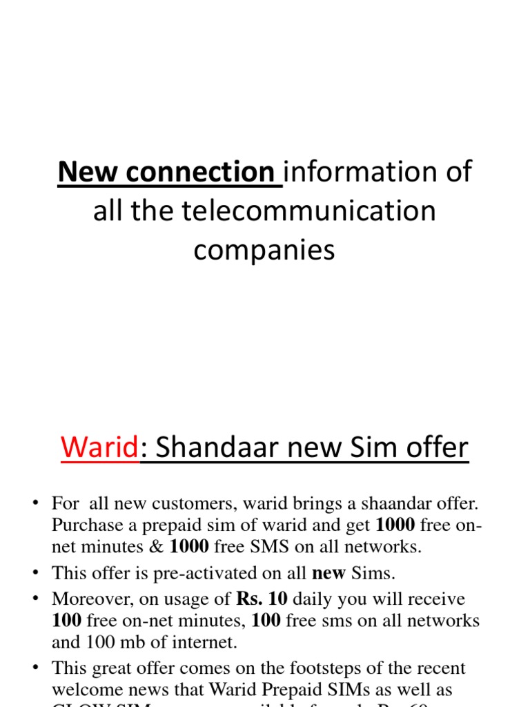 Telecom New SIM Offers 2023 | PDF | Short Message Service | Prepaid ...