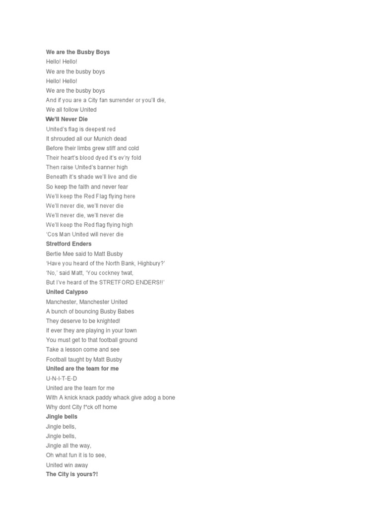 We Are The Busby Boys | PDF | Premier League | English Football ...