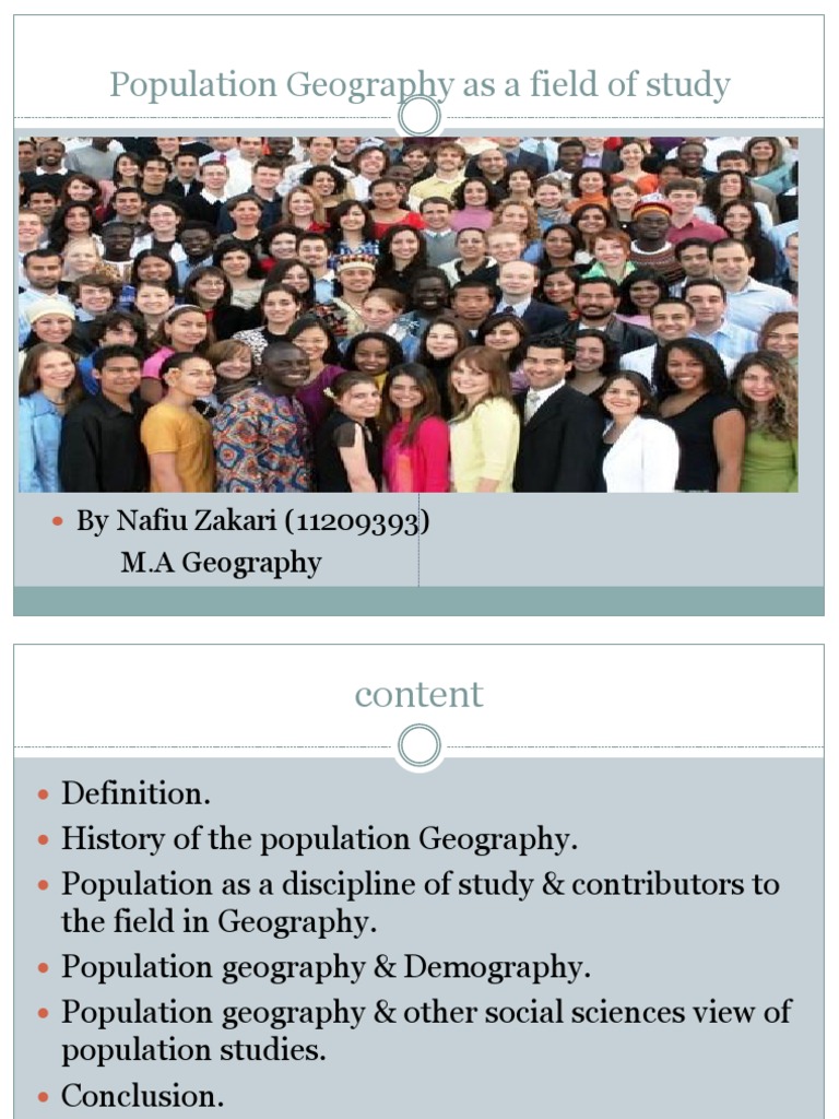 Overview of Population Geography | PDF | Geography | Social Science