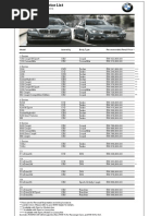 BMW Malaysia Price List 2025 | PDF | Bmw | Motor Vehicle