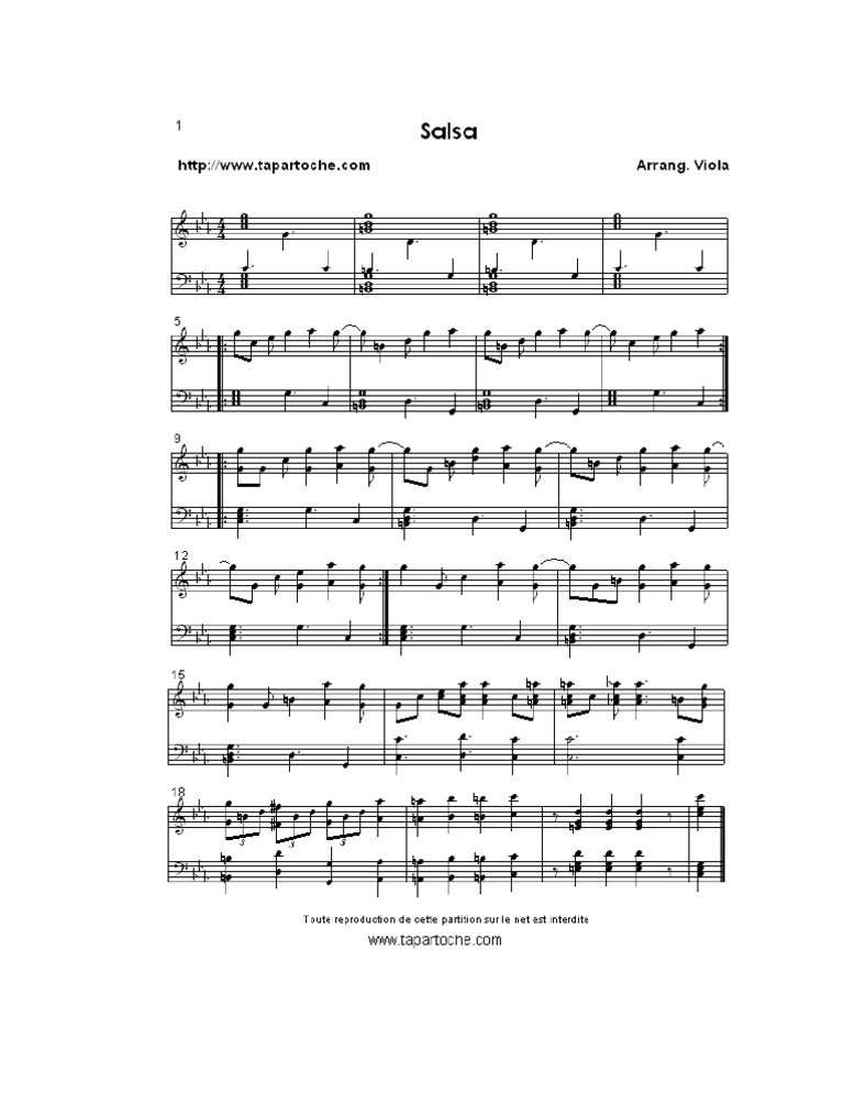 Partitura de Salsa