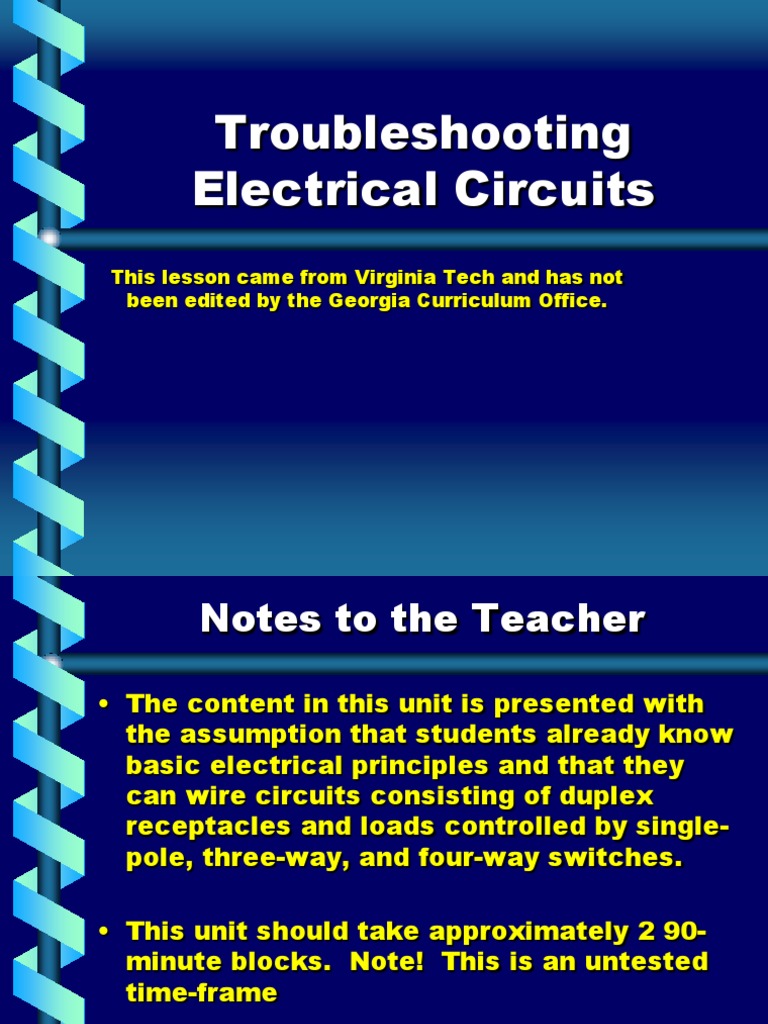 Troubleshooting Electrical Circuits | PDF
