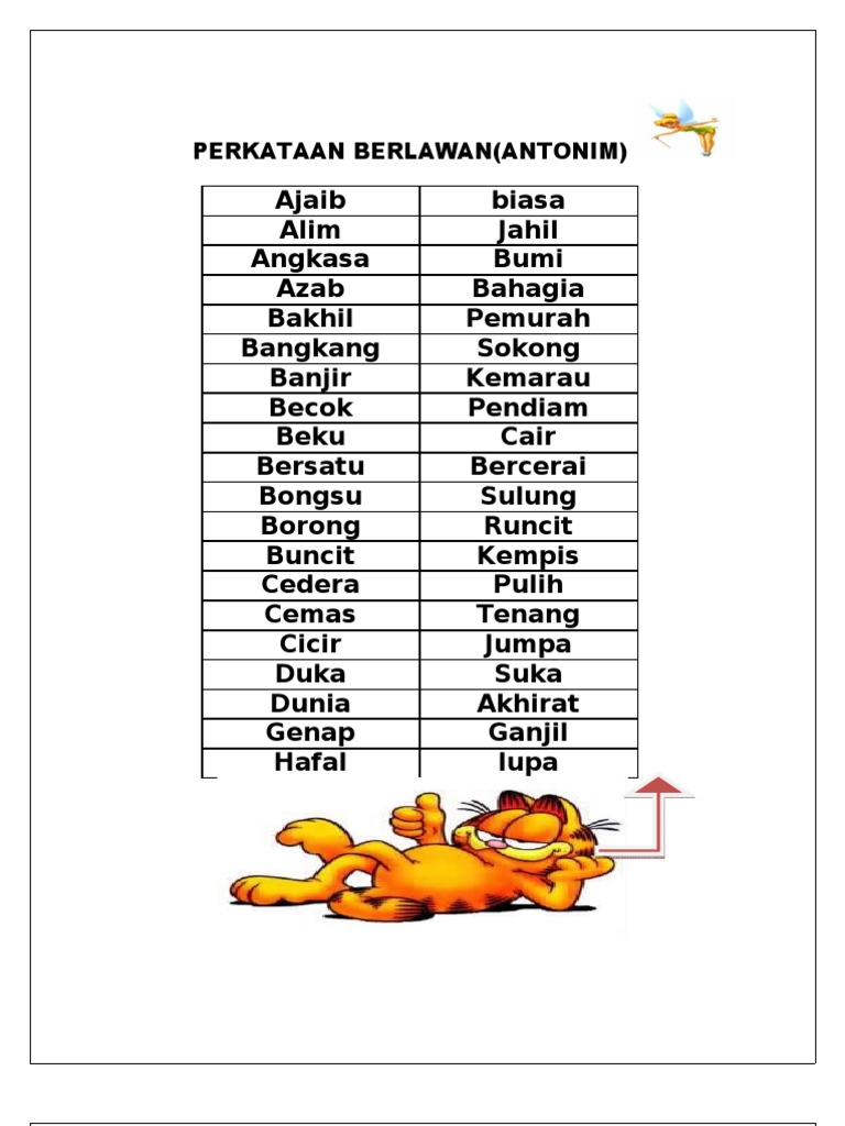 Kata-kata Berlawanan | PDF