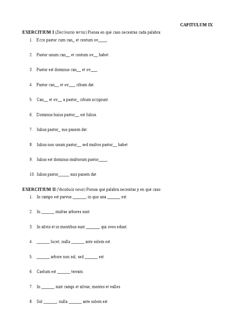 Exercitia IX | PDF