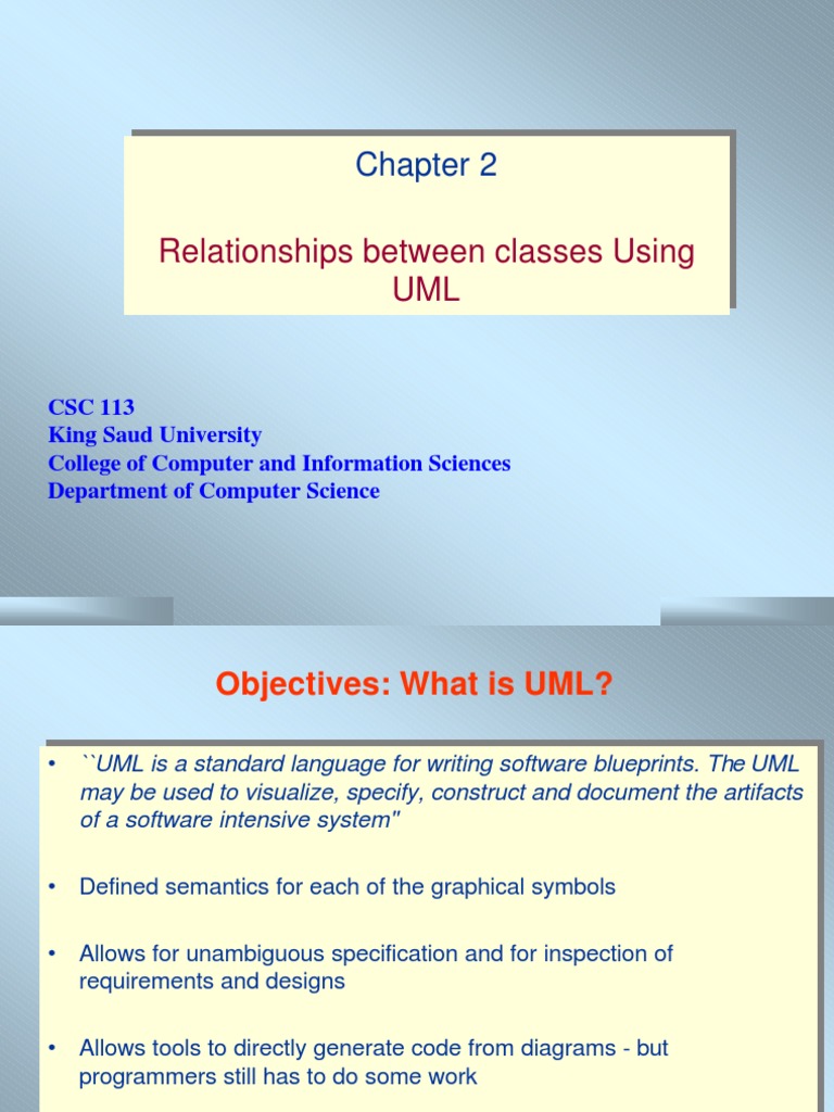Chapter Relationship-UML | PDF | Class (Computer Programming) | Unified Modeling Language