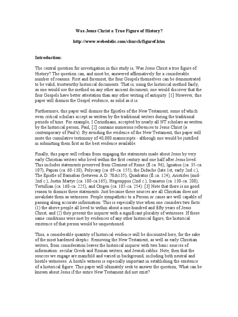 Historical Evidence of Jesus Christ | PDF