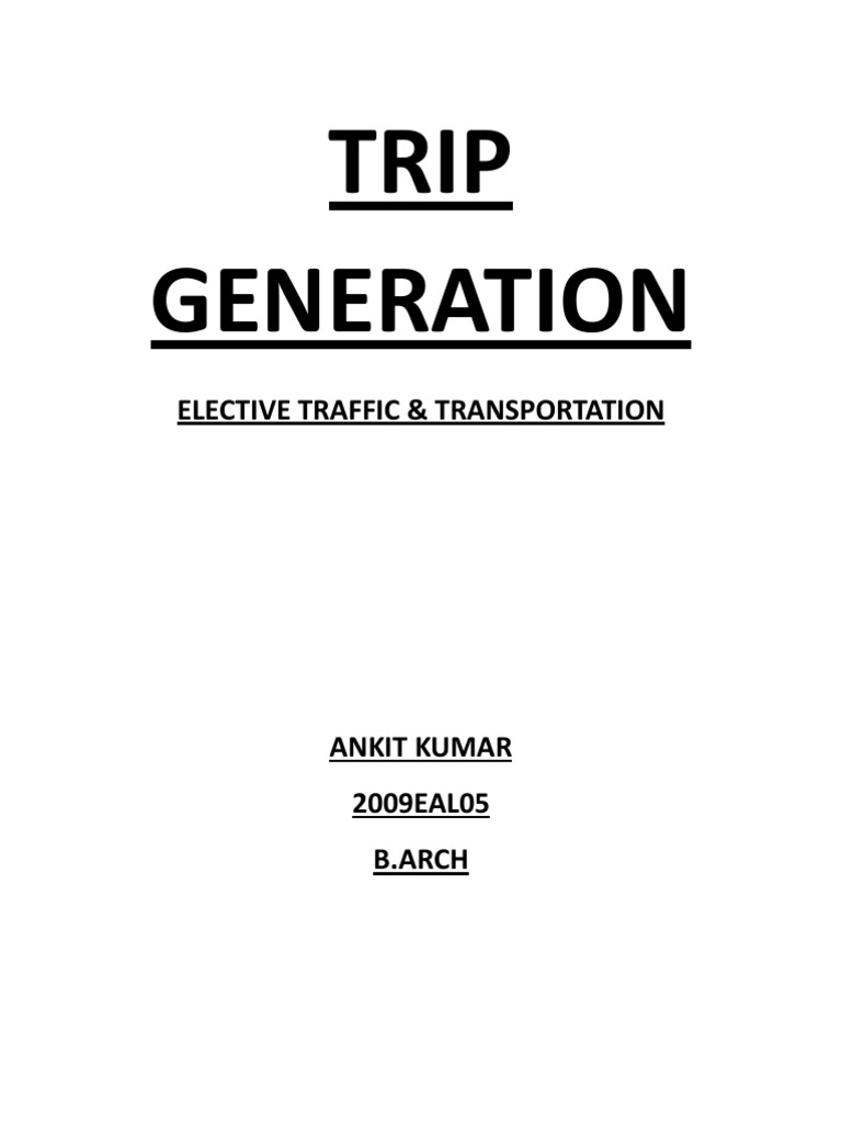 Trip Generation | PDF | Statistical Analysis | Teaching Mathematics