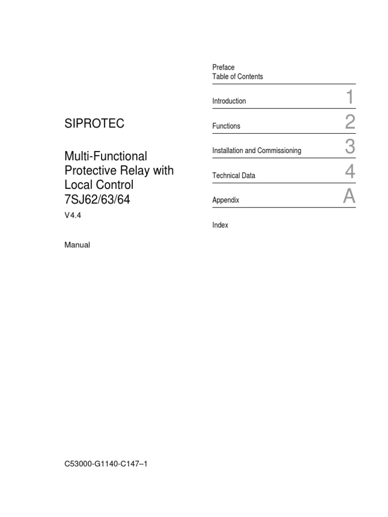 Manual 7SJ62-63-64 v44 | PDF | Input/Output | Electromagnetic Compatibility