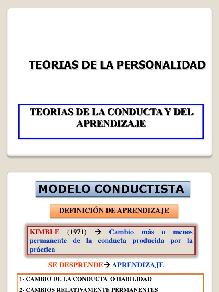 Teorias Del La Conducta y Del Aprendizaje | PDF | Aprendizaje | Comportamiento