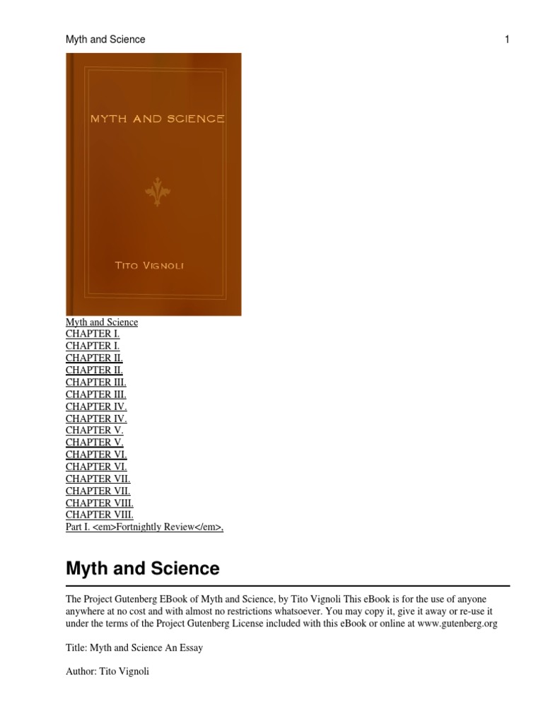 Myth and Science | PDF | Mythology | Theory