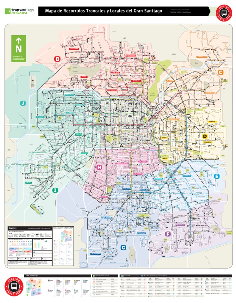 Mapa General Transantiago | PDF | Transporte público | Transporte