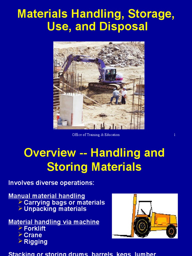 Safe Materials Handling and Storage | PDF