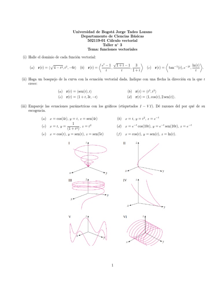 Taller 03-01-13 Calvec Ujtl | PDF | Vector Euclidiano | Curva