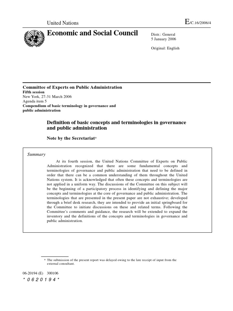 Unpan022332 - Governance Basic Concepts | PDF | Capacity Building ...
