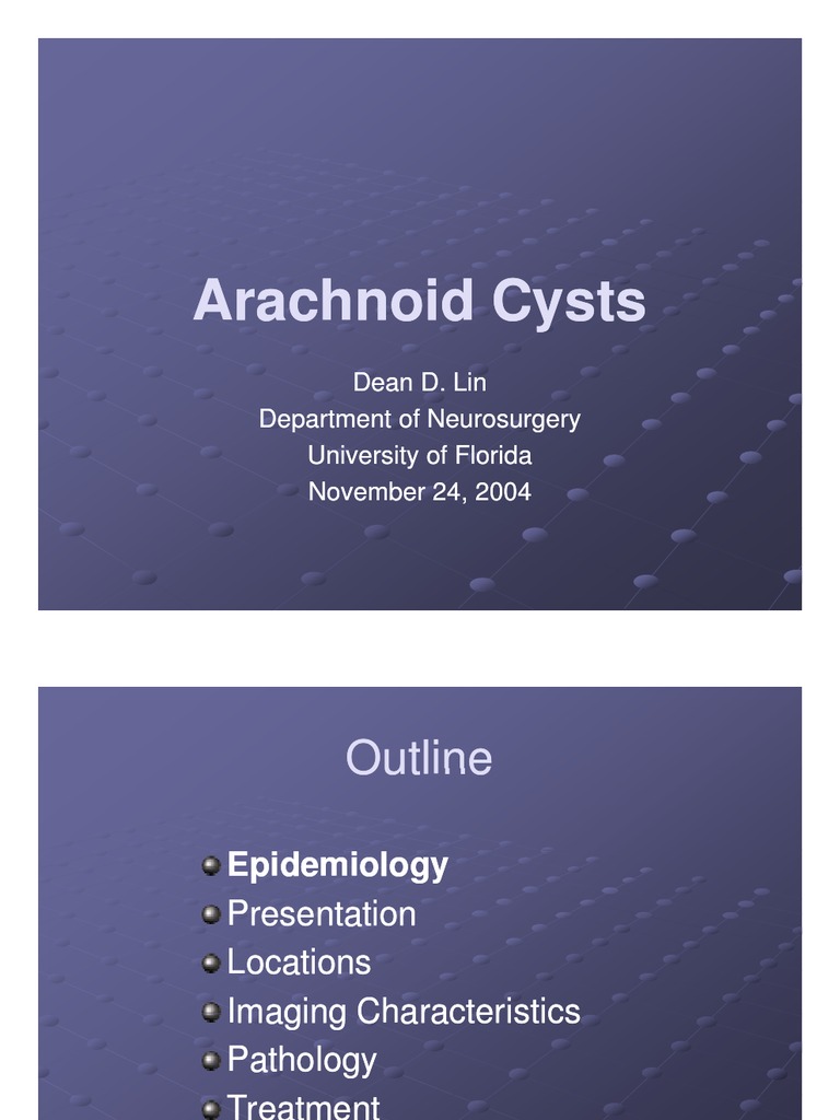 Arachnoid - Cysts Tipo PDF | PDF | Animal Anatomy | Medical Specialties