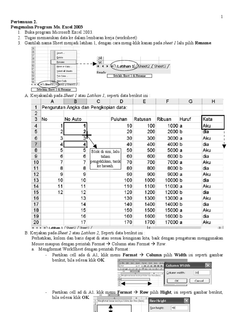 Praktek Tik Excel | PDF