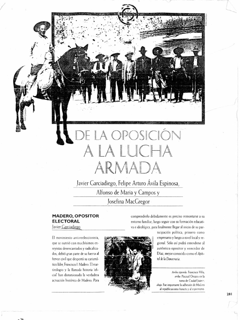 De La Oposicion a La Lucha Armada