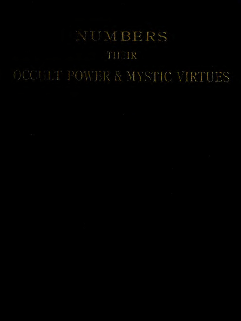 Occult Significance of Numbers | PDF | Pythagoras | Sarah