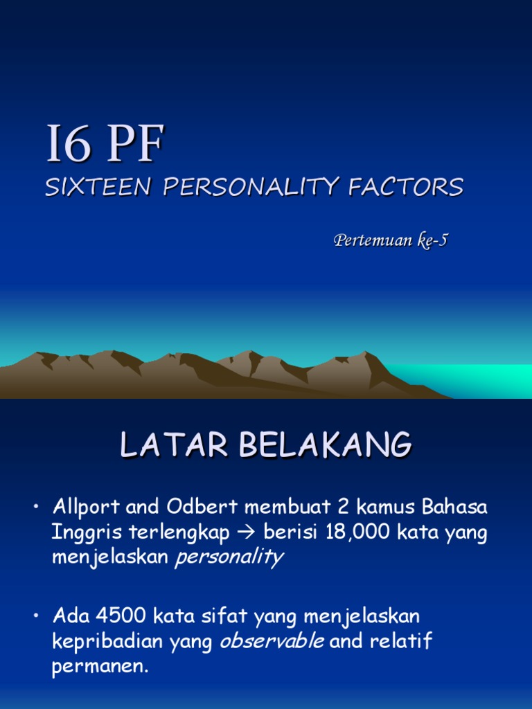 16PF | PDF
