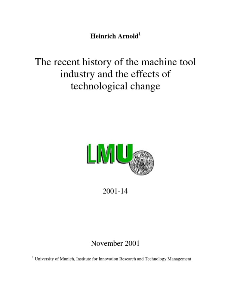 Machine Tool Industry Evolution | PDF | Numerical Control | Automation