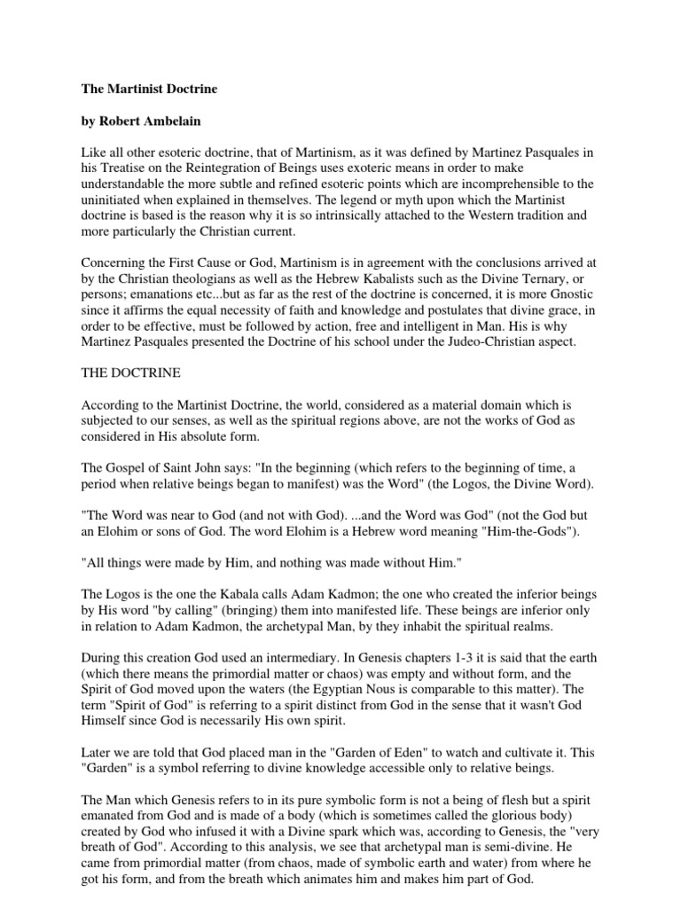Robert_Ambelain_The_Martinist_Doctrine.pdf | Genesis Creation Narrative ...