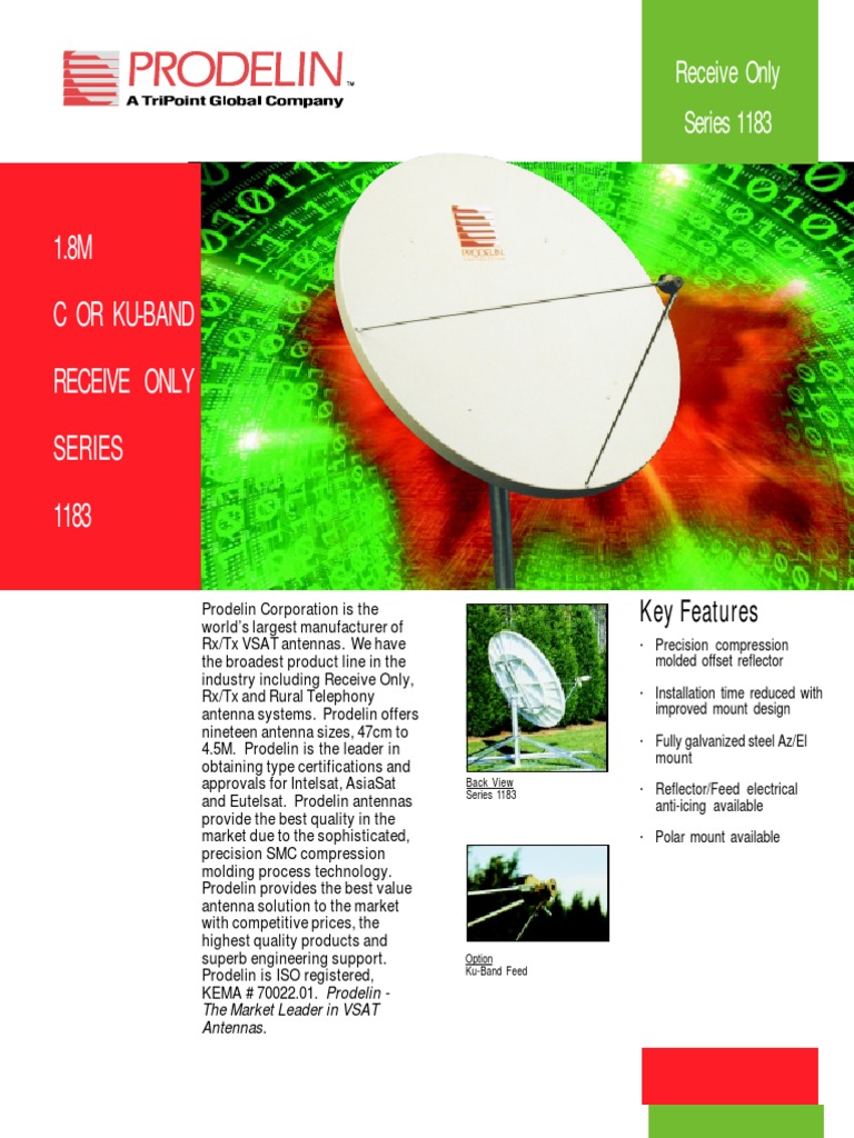 Prodelin 1183 | PDF | Antenna (Radio) | Decibel