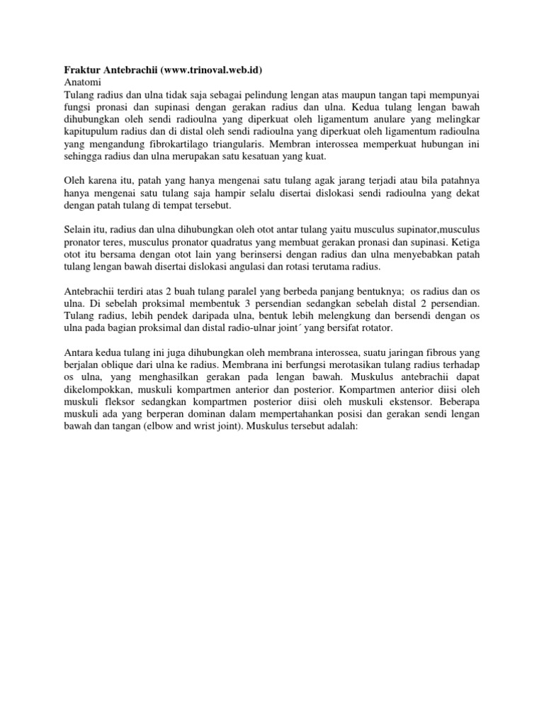 Fraktur Antebrachii | PDF