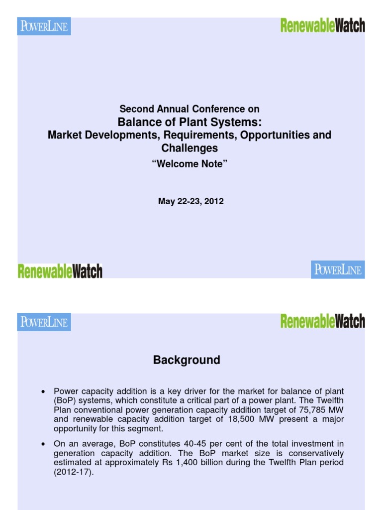 Balance of Plant (BoP) Systems | PDF | Power Station | Renewable Energy