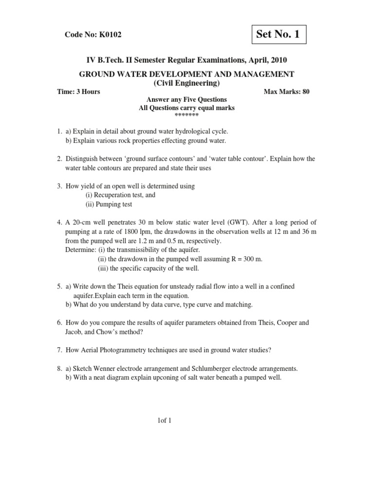 EIA Question Paper | PDF | Cellular Network | Groundwater
