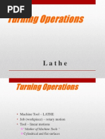 Lathe Machine Operations Overview | PDF | Woodworking | Metalworking