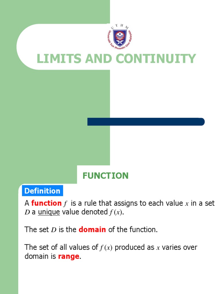 Continuity and Limits in Functions | PDF | Continuous Function | Function (Mathematics)