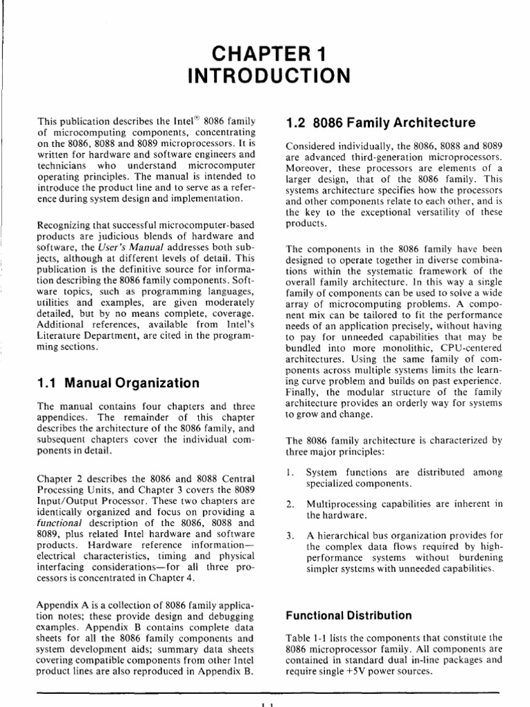 8086 Family Users Manual | PDF | Central Processing Unit | Instruction Set