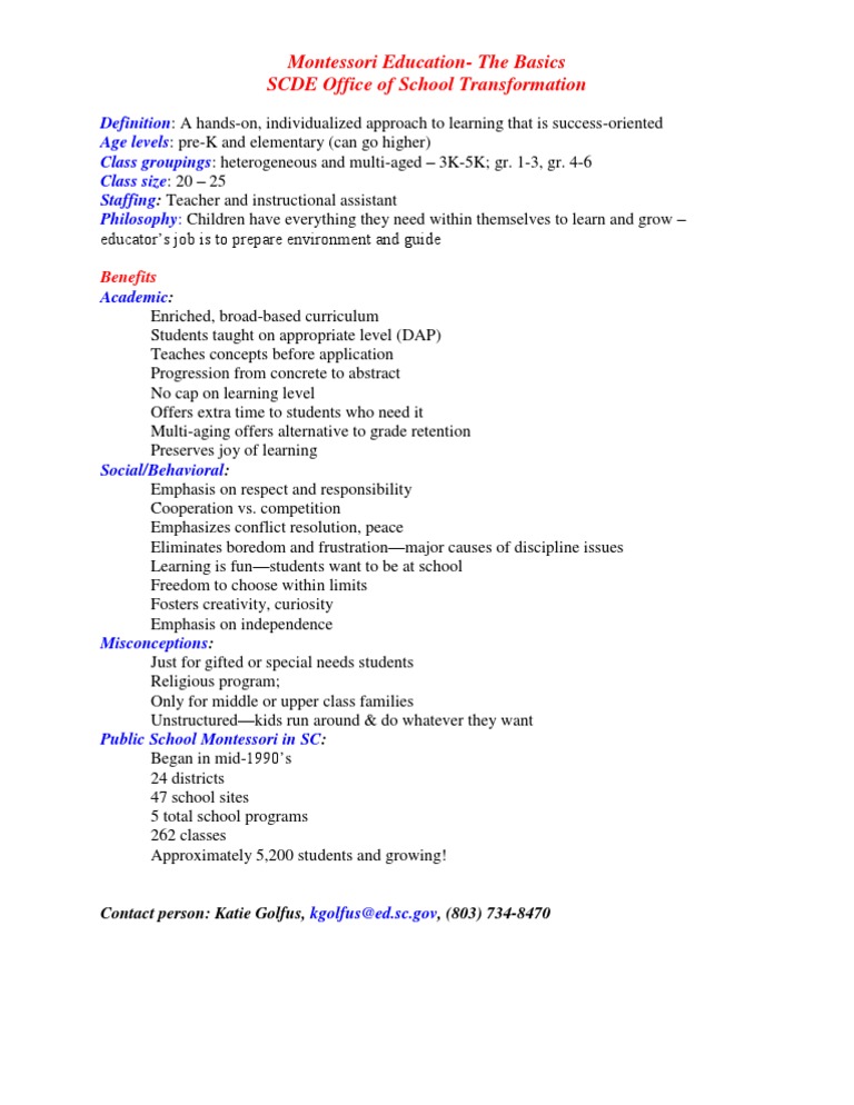 Basics of Montessori EducationBASICS OF MONTESSORI EDUCATION | PDF