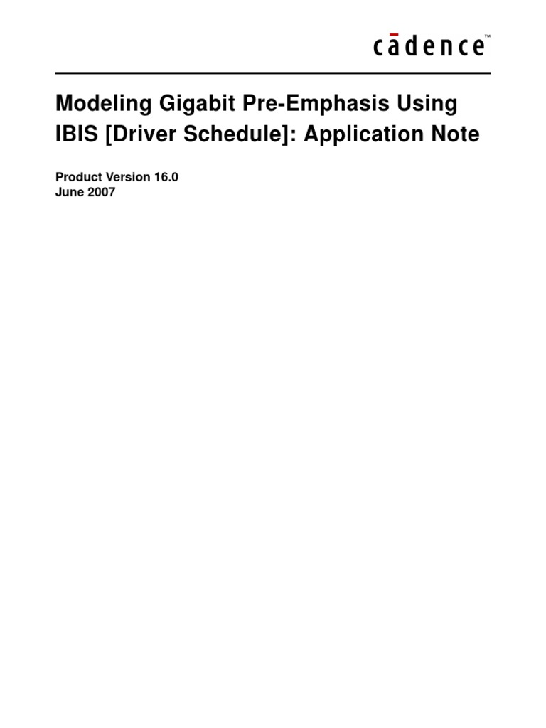 Modeling Preemphasis Using Ibis | PDF | Copyright | Electronic Engineering