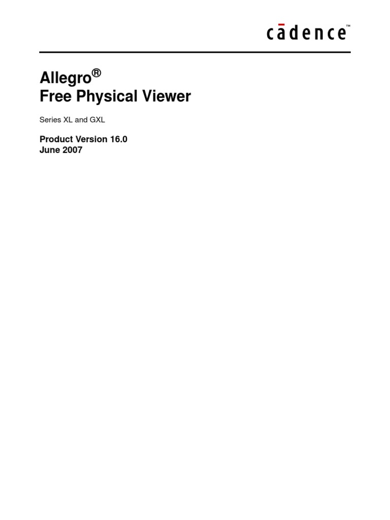 Allegro Viewer PDF Command Line Interface Computer File