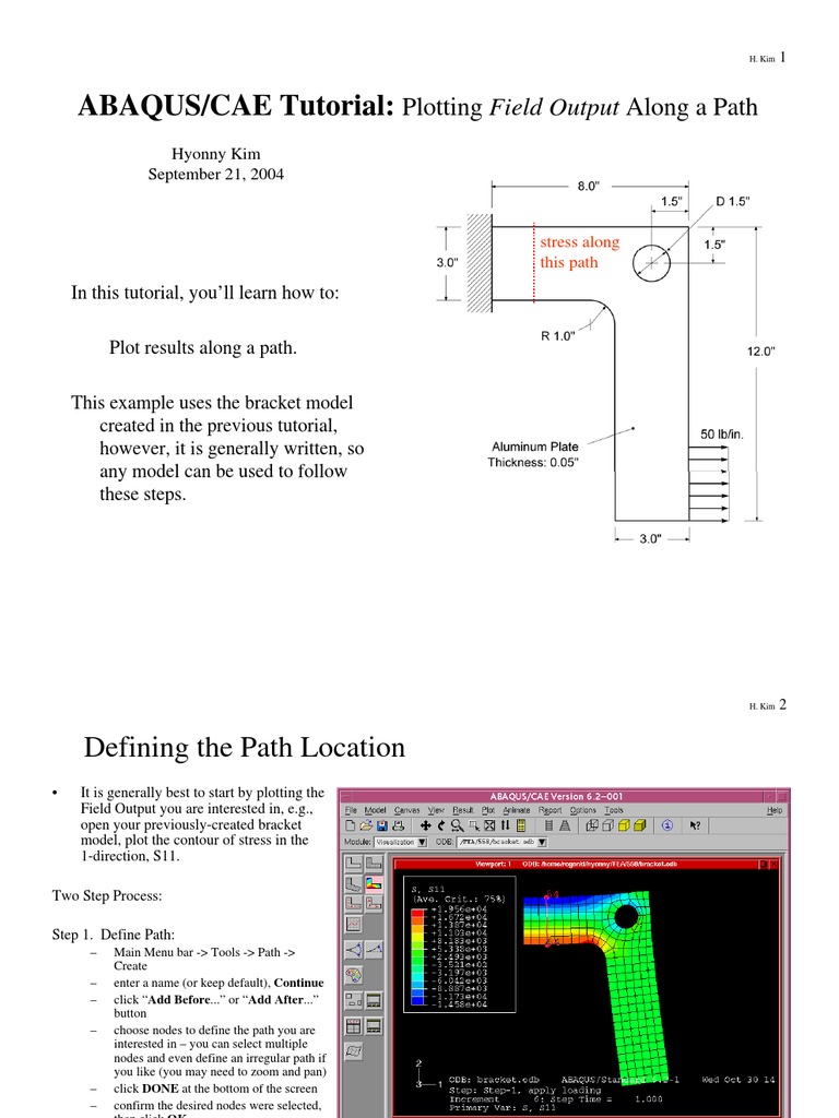 Plotting Field Output in ABAQUS | PDF